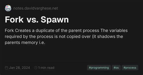 Fork Vs Spawn