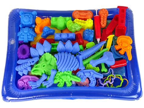 Piasek Kinetyczny Zestaw Z Foremkami Dinozaury LeanToys Pl