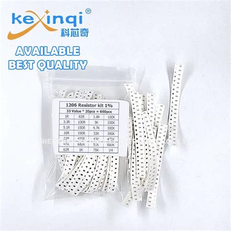 660pcs Set Of Resistors 1206 1 Smd Resistor Assorted Kit 1r 1m Ohm