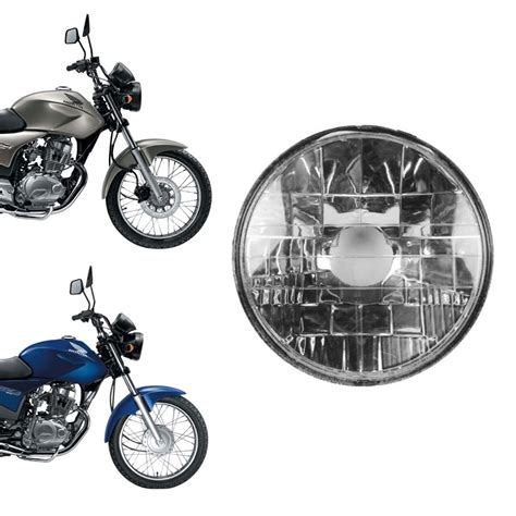 Lente Farol Bloco Tico Moto Cg Titan Honda Cg Cg Titan Cg Fan