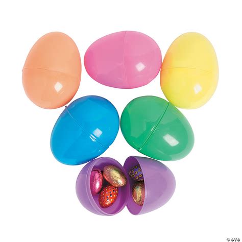 Jumbo Chocolate Filled Plastic Easter Eggs 12 Pc Oriental Trading
