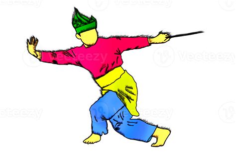 Warrior Movement Pattern With Weapon Malay Traditional Weapon Call