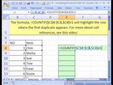Excel Magic Trick Conditional Formatting Duplicates YouTube