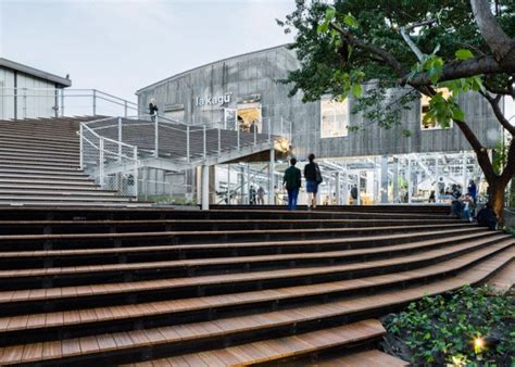 Kengo Kuma Uses A Grand Staircase To Create A Shop