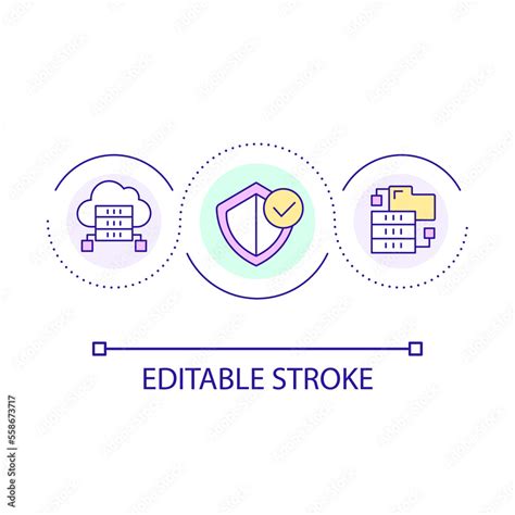 Online Security Technology Loop Concept Icon Data Protection On Internet Information Safety