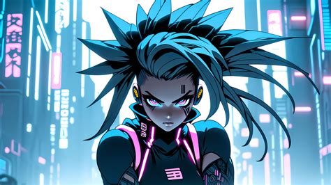 Cyberpunk Desktop Wp Girl 55 By Flunex On Deviantart