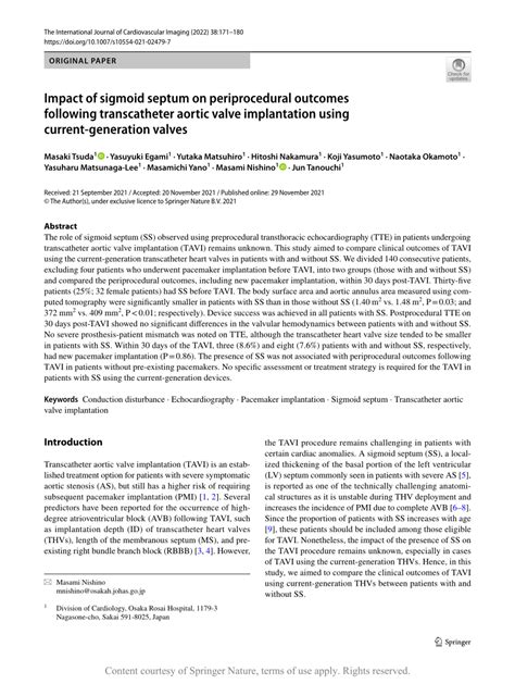 Impact Of Sigmoid Septum On Periprocedural Outcomes Following