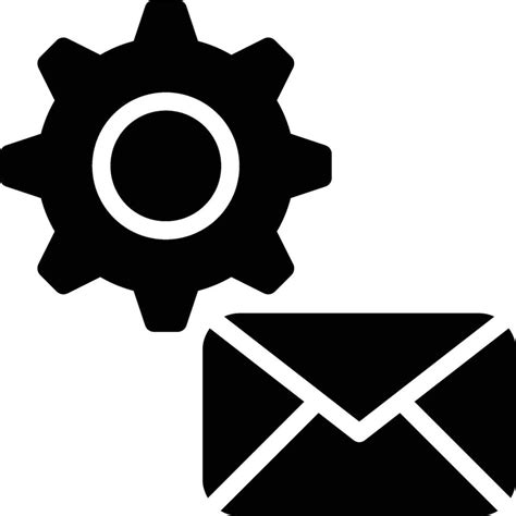 Email Setting Email Setup Email Configuration Glyph Solid Icon