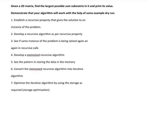 Solved Demonstrate That Your Algorithm Will Work With The