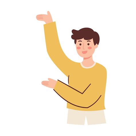 Premium Vector Man With Pointing Finger