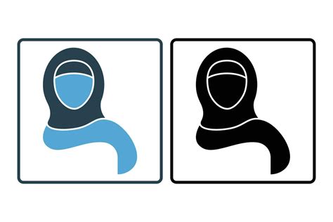 Saudi Arab Woman Icon Middle Eastern Woman In Head Scarf Hijab