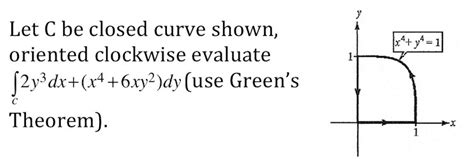 OneClass Let C Be Closed Curve Shown Oriented Clockwise Evaluate Y Dx X Xy Dy