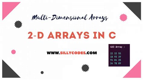 2D Arrays In C Multi Dimensional Arrays Language SillyCodes