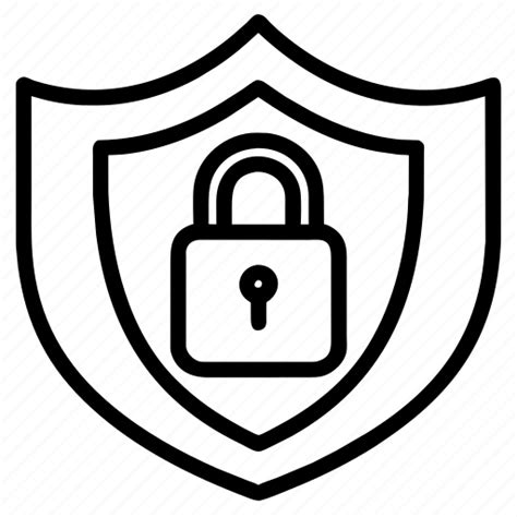 Security Protection Shield Encryption Firewall Lock Safe Icon