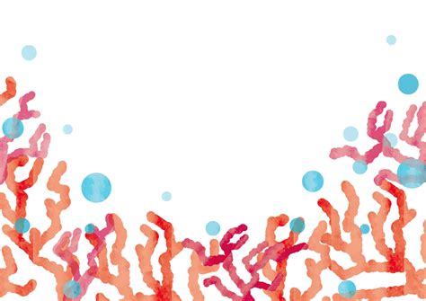可愛いイラスト無料｜珊瑚（さんご） 背景 − Free Illustration Coral Background イラストダウンロード