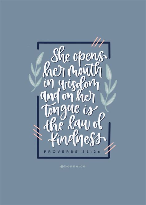 Proverbs 31 26 Prints By