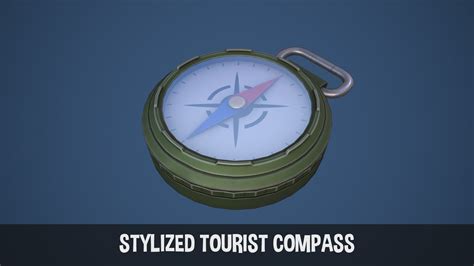 3d Model Stylized Tourist Compass Vr Ar Low Poly Cgtrader