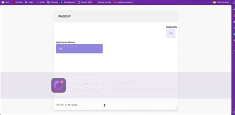finished a real time chat application with deepanshu gaur