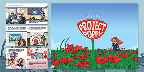 Project Poppy Story Powerpoint Remembrance Day Twinkl