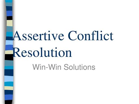Ppt Assertive Conflict Resolution Powerpoint Presentation Free
