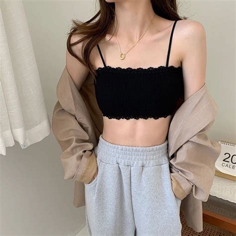 Zxyouping Mulher Bra Sexy Lace Tube Tops One Word Yoga Sports Vest