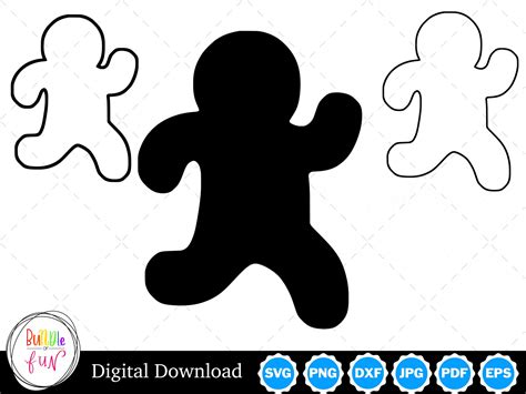 Gingerbread Man Silhouette Festive Cookies And Holiday Delights All