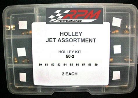 Holley Carburetor 1 4 32 Gas Main JETS ASSORTMENT KIT 50 59 2 EACH 20