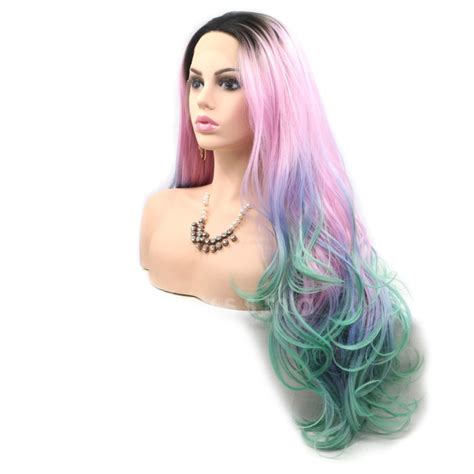 Ombre Blonde Wave Synthetic Lace Front Wigs Ellie