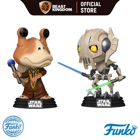 Funko Pop 76862 Jar Jar Binks Vs General Grievous Exclusive Pop