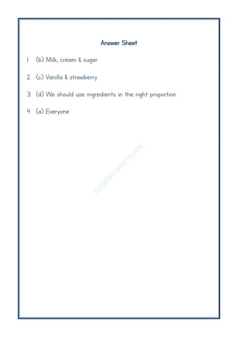 A2zworksheetsworksheet Of Class Iii Comprehension Passage 24 Reading