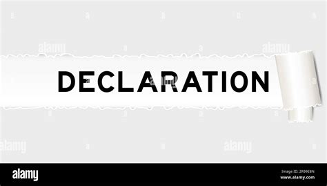 Ripped Gray Paper Background That Have Word Declaration Under Torn Part