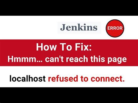 How To Start Jenkins Server From CMD Fix Localhost Refused To Connect