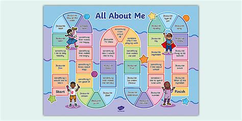 All About Me Board Game Twinkl Kindergarten Twinkl