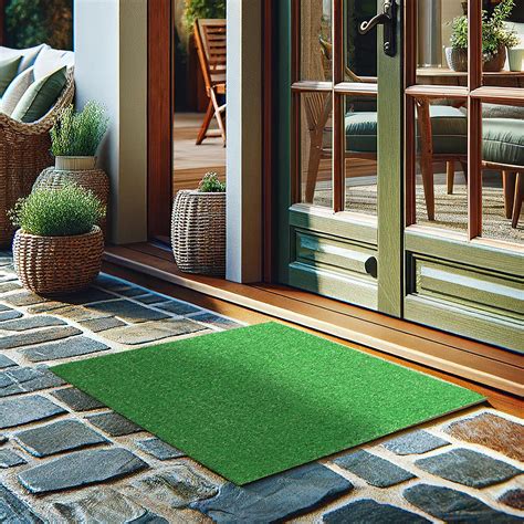 Ottomanson Grass Waterproof Indooroutdoor Artificial Grass Turf Rugs