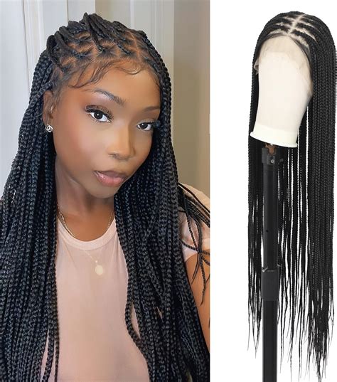 Braidsfashion Cornrows Lace Braided Wigs For Black Women