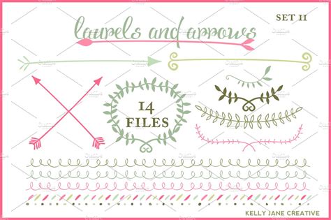 Wreaths Arrows And Laurels Vector Illustrations ~ Creative Market