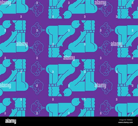 Farting Pattern Seamless Fart Background Green Gas Vector Texture