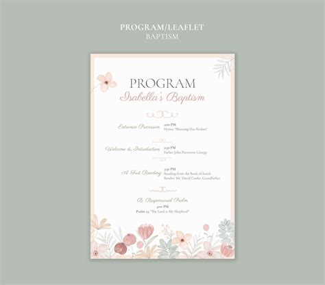 Free Printable Program Templates