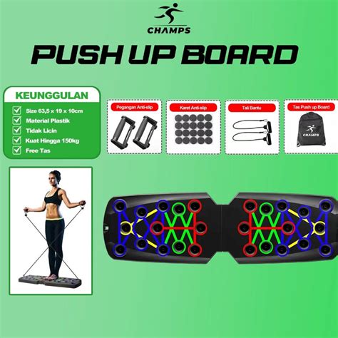 Jual CHAMPS Alat Bantu Untuk Push Up Board Push Up Stand Bar Alat Bantu