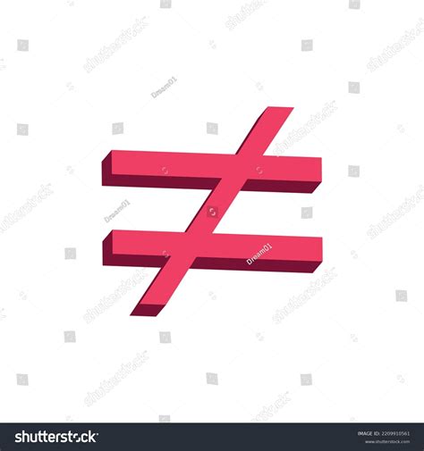 Not Equal Symbol Vector Illustration Isolated Stock Vector Royalty Free 2209910561 Shutterstock