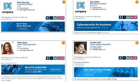Examples Of Use Email Signatures Create A Modular Signature