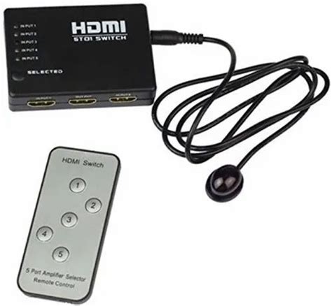Microware HDMI Switch Splitter Hub Multi IR Remote For HD Port P Media Streaming Device At