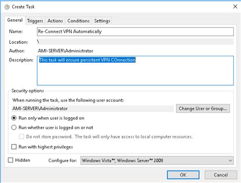 Windows Auto Reconnect Vpn On Disconnection Due To Any Reason Persistent Vpn Server Fault