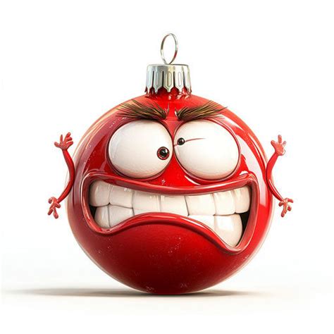 Creative Christmas Ornament Caricature Clipart In Vector And 4k Formats