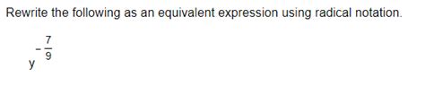 solved rewrite the following as an equivalent expression