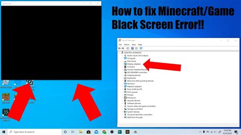 How To Fix Minecraftgame Black Screen Error Youtube
