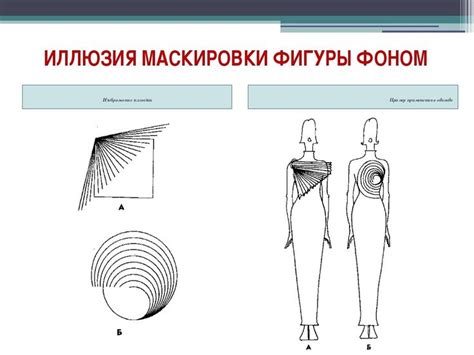 Иллюзия маскировки фигуры фоном