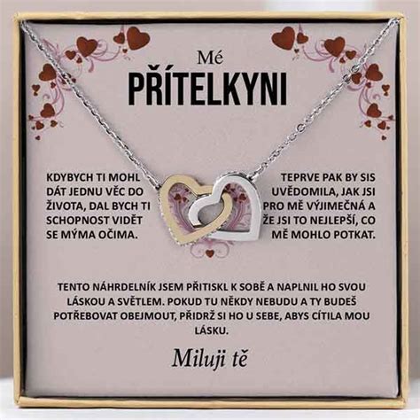 Lovilion Náhrdelník Hearts S Propletenými Srdíčky A Se Vzkazem Mé
