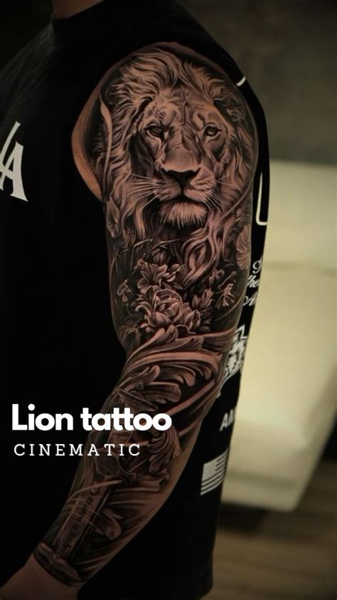 Lion And Spartan Helmet Warrior Tattoo Mens Lion Tattoo Lion Tattoo