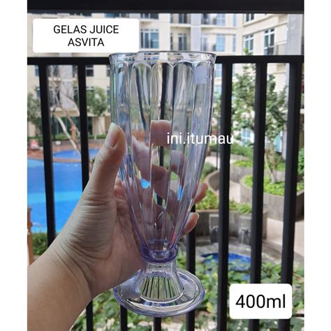 Jual Gelas Jus Juice Plastik Tinggi Asvita 400ml Tebal Gelas Minuman